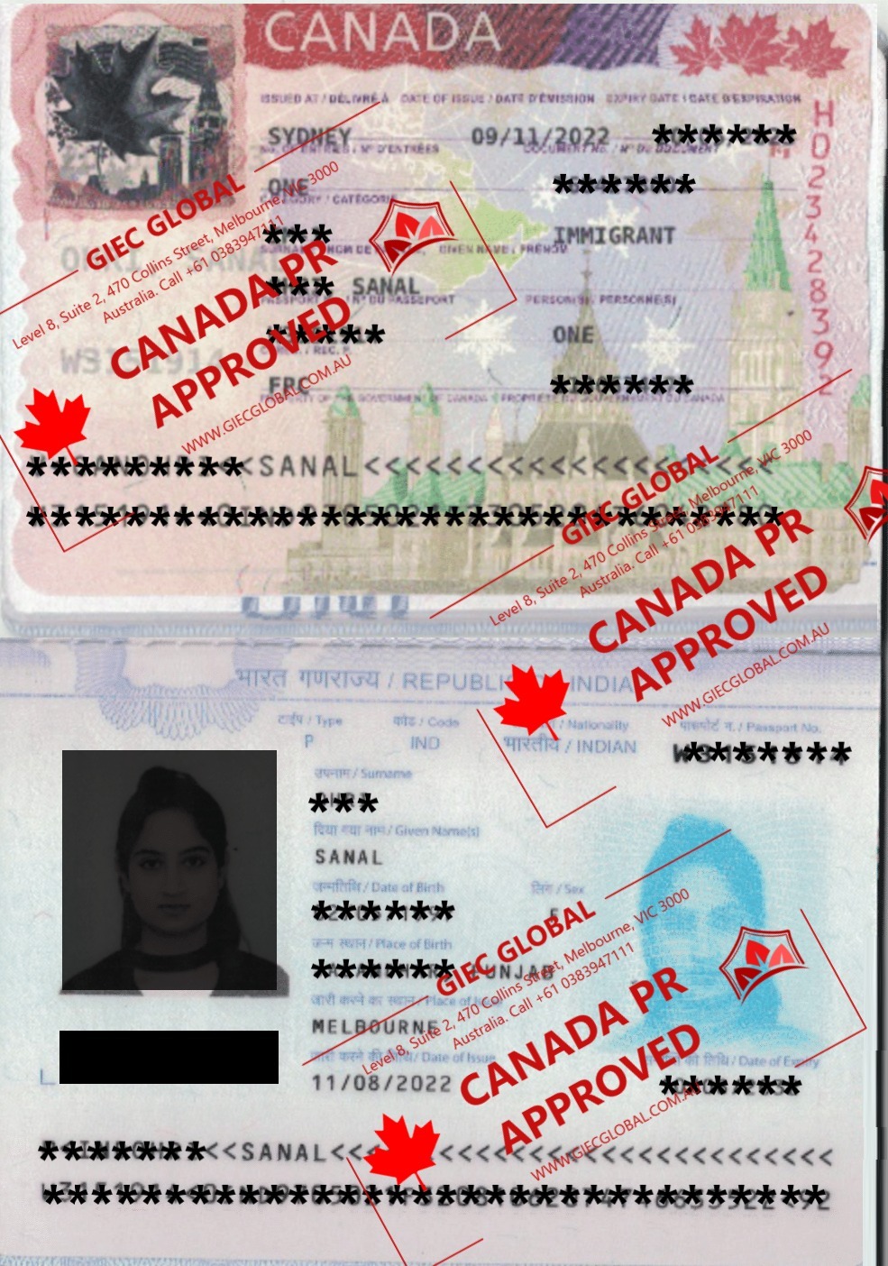 Canada PR invitation of Sanal - GIEC Global
