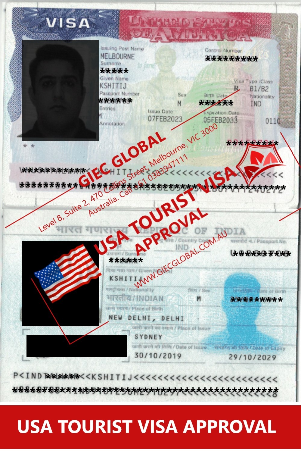 USA Visit Visa Granted of KSHITIJ - GIEC Global